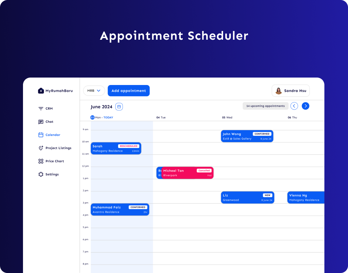 Track appointments with ease